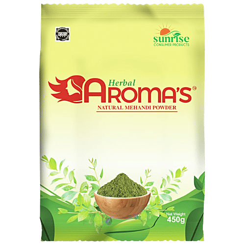 Buy Herbal Aroma's Natural Mehandi Powder - Repairs Damaged Hair ...