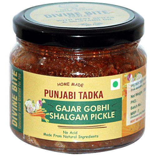 Buy Divine Bite Gajar Gobhi Shalgam Ka Achaar - Homemade Punjabi Tadka ...