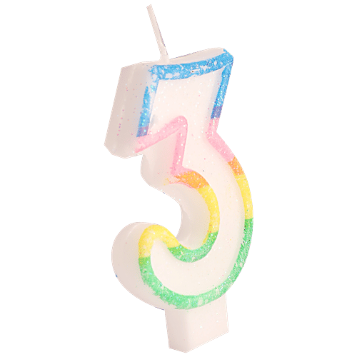 Buy SE7EN Number 3 Candle - For Cake Decoration, Birthday Parties ...
