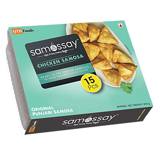 Buy Samossay Chicken Samosa - Ready To Fry, Frozen Teatime Snack, Spicy ...