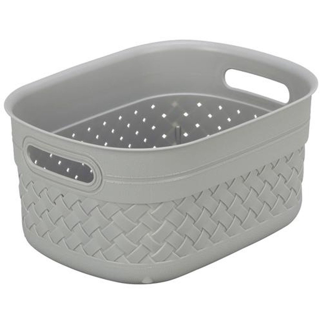 Buy Kolorr Stitch Basket - Plastic, Small, Daiso Grey, For Storage ...