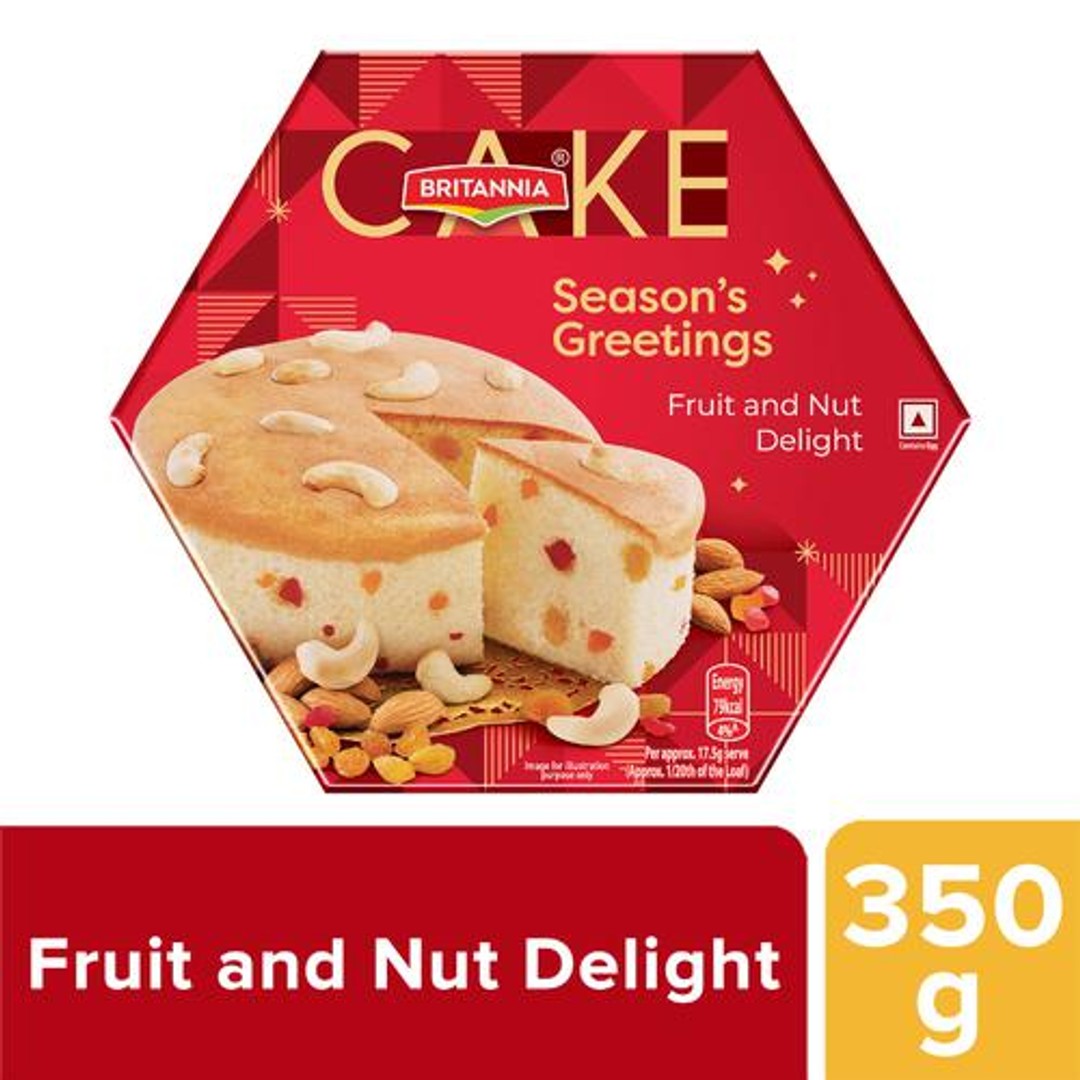 Buy Britannia Season's Greetings - Fruit & Nut Delight Cake, Soft ...