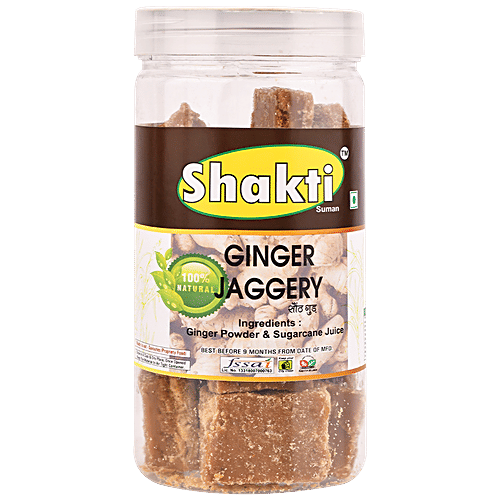 Buy Shakti Ginger Jaggery - 100% Natural & Pure, Improves Digestion ...