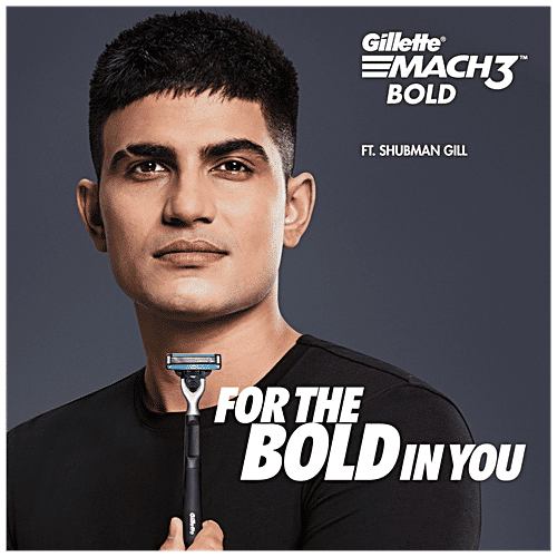 Buy Gillette Mach 3 Bold With Magnetic Razor Dock - Stylish Shaver For ...
