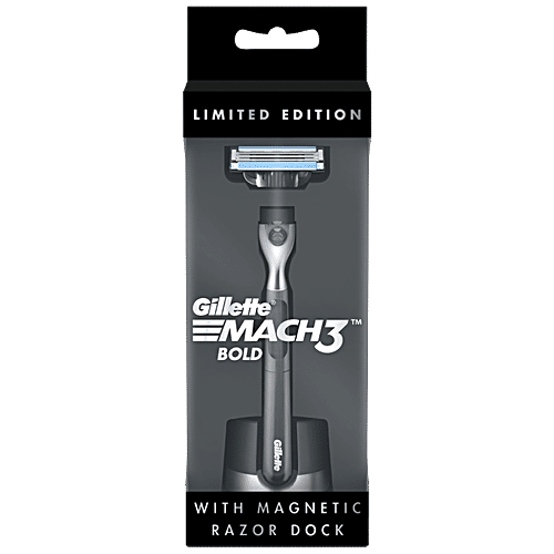 Buy Gillette Mach 3 Bold With Magnetic Razor Dock - Stylish Shaver For ...