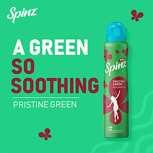 Buy Spinz Pristine Green Perfumed Deo - Fresh Lily Fragrance, Long ...