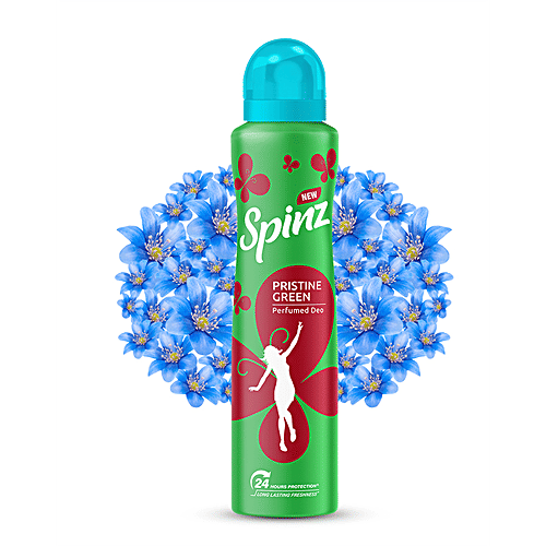 Buy Spinz Pristine Green Perfumed Deo - Fresh Lily Fragrance, Long ...