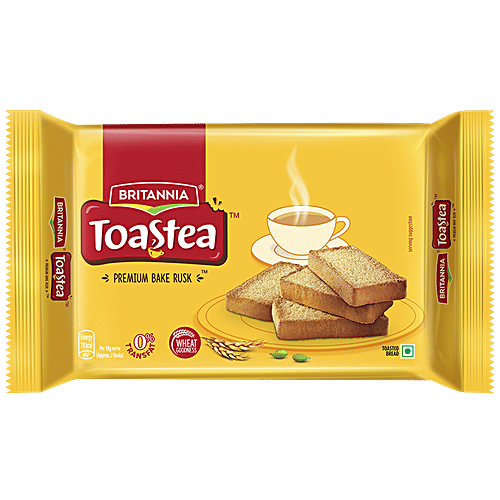 Buy Britannia Toastea - Premium Bake Rusk, Goodness Of Wheat & Elaichi ...