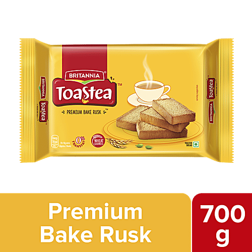 Buy Britannia Toastea - Premium Bake Rusk, Goodness Of Wheat & Elaichi ...