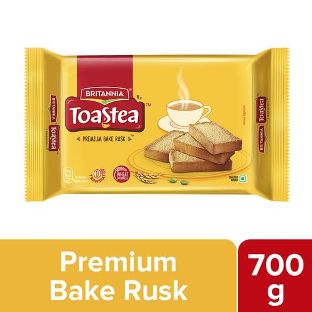 Buy Britannia Toastea - Premium Bake Rusk, Goodness Of Wheat & Elaichi ...