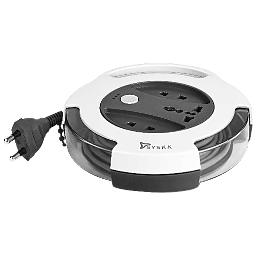 Buy Syska Power Wheel Extension Board - Plastic, PW-004, 2 mtr Online ...