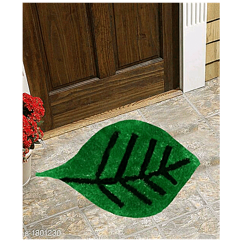 Buy JBG Home Store Door Mat - Green, Leaf Shaped, For Home Entrance ...