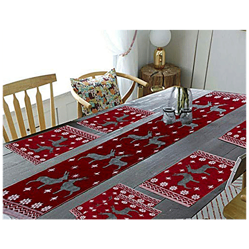 Buy JBG Home Store Dinning Combo - Stylish Designer Jacquard Table Mats ...