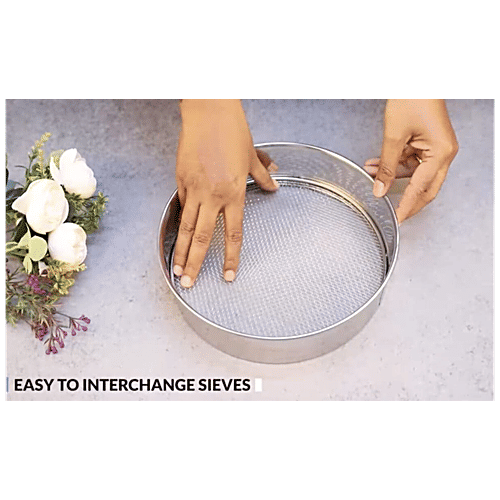 Buy Tiara 4 In 1 Stainless Steel Sieve Set - Interchangeable Strainers ...