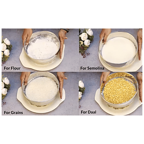 Buy Tiara 4 In 1 Stainless Steel Sieve Set - Interchangeable Strainers ...