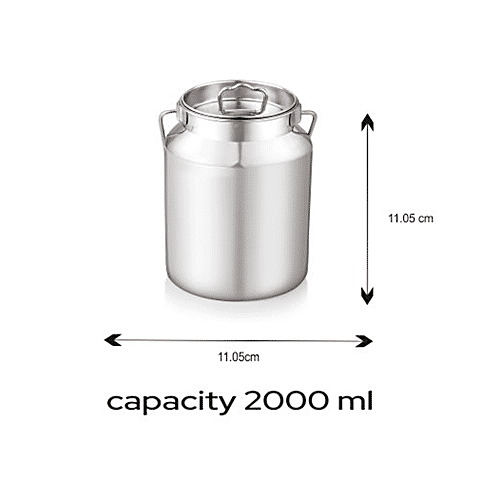 Buy Neelam Stainless Steel Milk Can/Container/Akhand Barni - Easy To ...