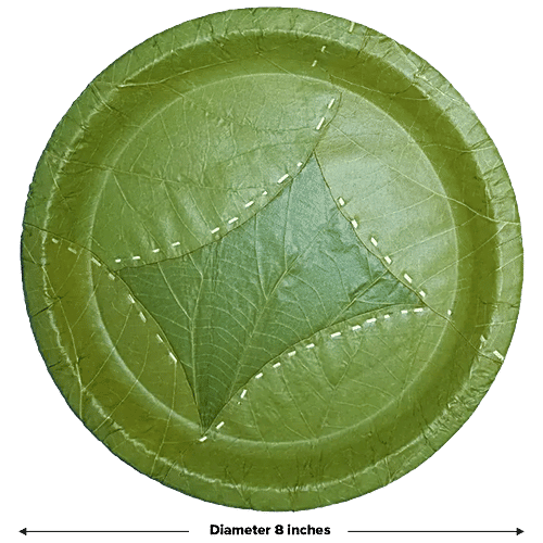 Buy BB Home Earth Natural Siali Leaf Disposable Plates - Round, 8 Inch ...