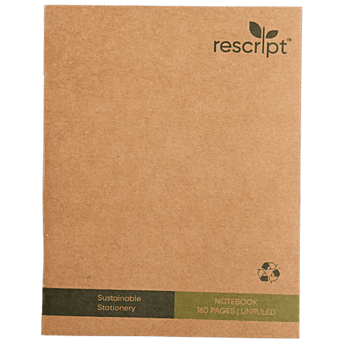 Buy Rescript Recycled King Size Notebook - Unruled, 245 mm x 180 mm ...