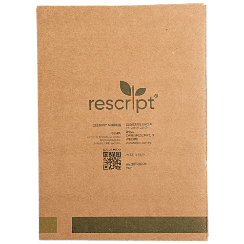Buy Rescript Recycled A4 Size Notebook - 80 Pages, Ruled, Single Line ...