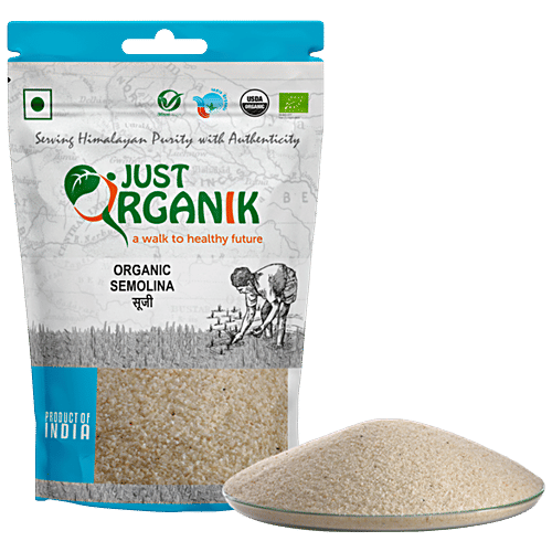 Buy Just Organik Semolina/Suji - Organic, Rich In Iron & Calcium Online ...