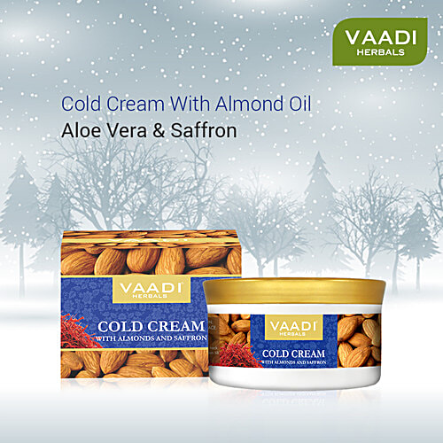 Buy Vaadi Cold Cream With Almond Oil, Aloe Vera & Saffron - Protects ...