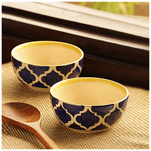 Buy ExclusiveLane Ceramic Serving Bowls - Two Mediterranean Bowls, Hand ...