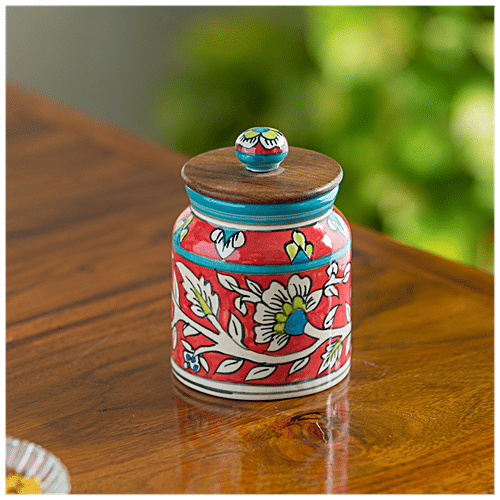 Buy ExclusiveLane Ceramic Multi Utility Storage Jar/Container - Mughal ...