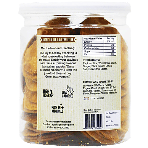 Buy Nutty Yogi Crunchy Tapioca Khakhra - Baked, Fibre Rich, Low In ...