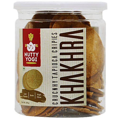 Buy Nutty Yogi Crunchy Tapioca Khakhra - Baked, Fibre Rich, Low In ...