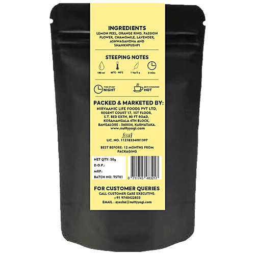 Buy Nutty Yogi Sleep Tea - Herbal, Rich In Antioxidants, Calms The ...