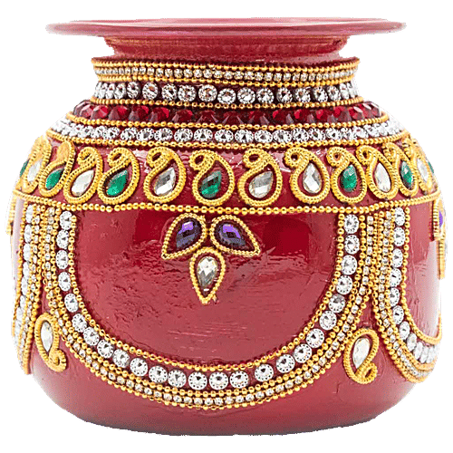 Buy SriRudra Decorated Steel Chambu - Durable, Big Online at Best Price ...
