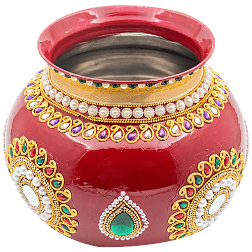 Buy SriRudra Decorated Steel Binda - Used For Puja, Small Online at ...