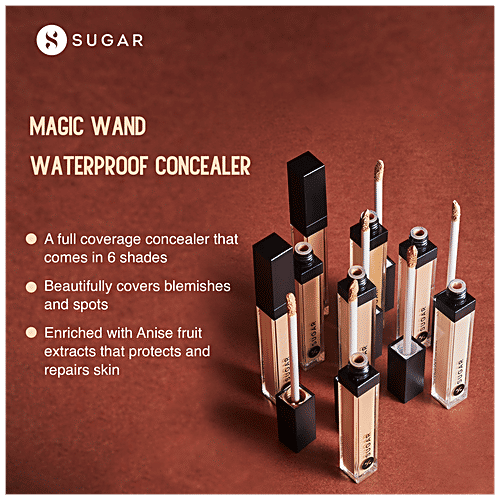 Buy SUGAR Cosmetics Magic Wand Waterproof Concealer - Light, Golden ...