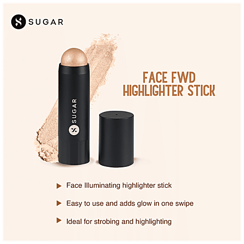 Buy SUGAR Cosmetics Face Fwd Highlighter Stick - Champagne Gold, Suits ...