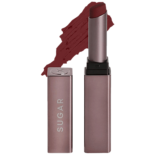 Buy Sugar Cosmetics Mettle Satin Lipstick - Creamy, Reddish Brown ...