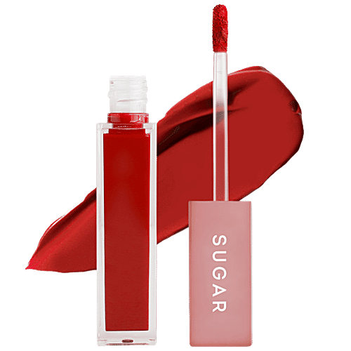 Buy Sugar Cosmetics Mettle Liquid Lipstick - Cherry Red, Highly ...