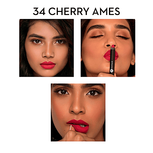 Buy SUGAR Cosmetics Matte As Hell Crayon Lipstick - Cool Toned Red ...