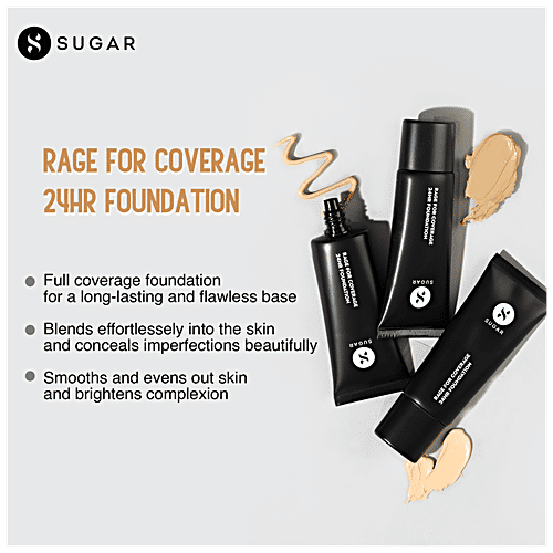Buy SUGAR Cosmetics Rage For Coverage 24Hr Foundation - Light Medium ...