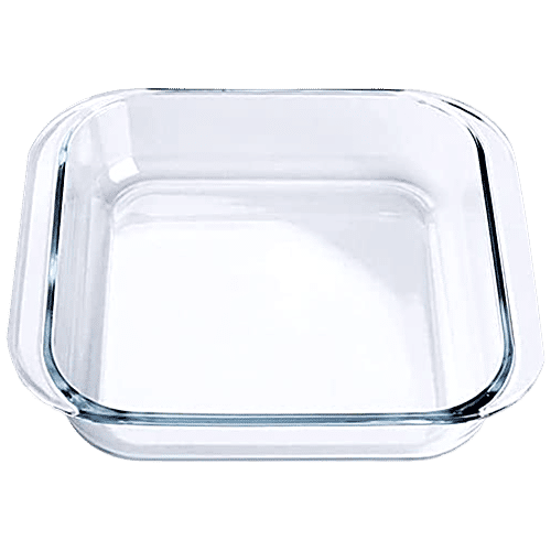 Buy Femora Borosilicate Glass Baking Dish - Square, Microwave Oven Safe ...