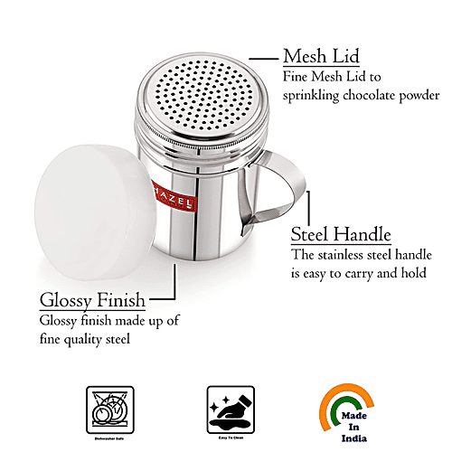 Buy HAZEL Stainless Steel Powder Shaker With Handle & Lid Cap ...