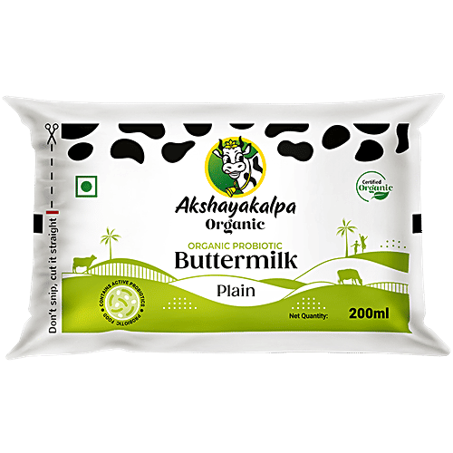 Buy Akshayakalpa Organic Probiotic Buttermilk - Plain, Low-Calorie ...