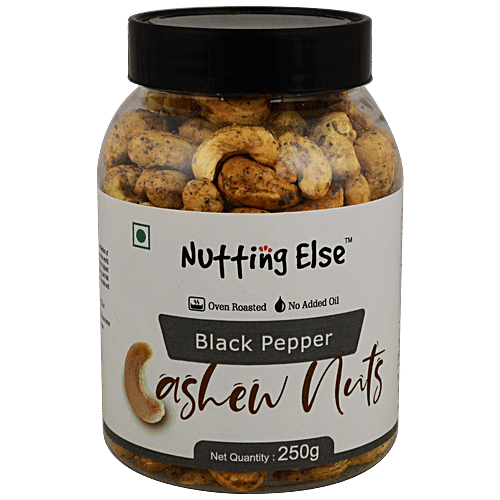 Buy NUTTING ELSE Black Pepper Cashew Nuts - Rich In Protein & Essential ...
