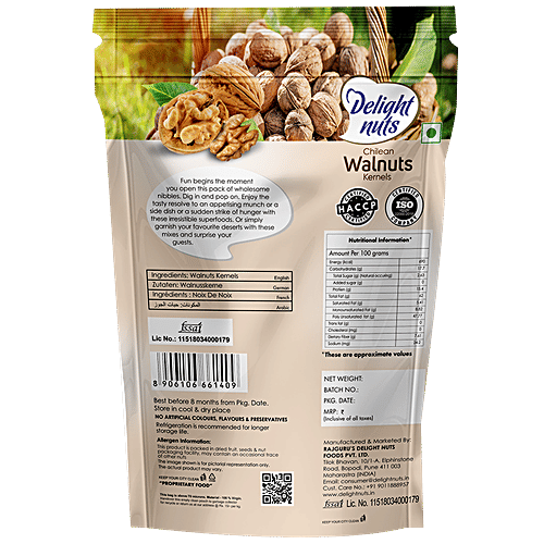 Buy Delight Nuts Chilean Walnuts Kernels - Natural & Premium, Rich In ...