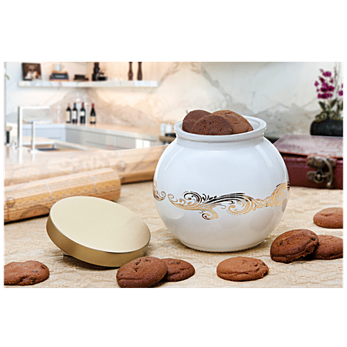 Buy Yera Matka Storage Jar - Golden Foil Printed, For Multipurpose Use ...