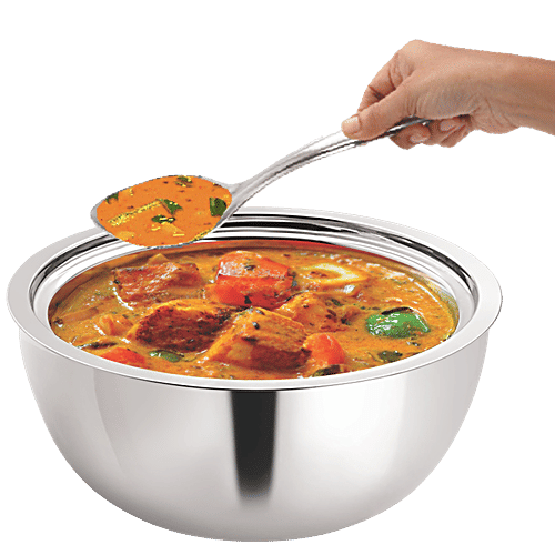 Buy Borosil Stainless Steel Curry Serving Pot - ServeFresh, Double Wall ...