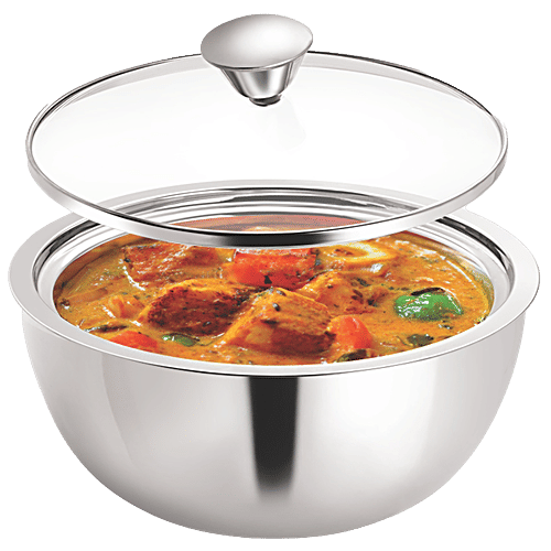 Buy Borosil Stainless Steel Curry Serving Pot - ServeFresh, Double Wall ...