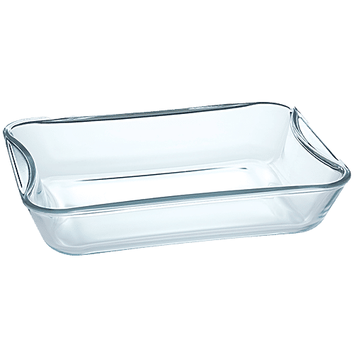 Buy Borosil Glass Rectangular Baking Dish - Transparent, Microwave ...