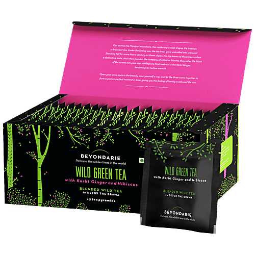 Buy Beyondarie Wild Green Tea With Karbi Ginger & Hibiscus - Rich In Antioxidants Online at Best ...