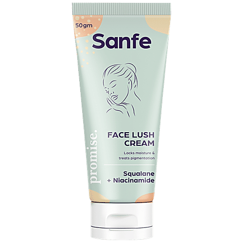 Buy Sanfe Promise Face Lush Cream With Squalane & Niacinamide - For All ...