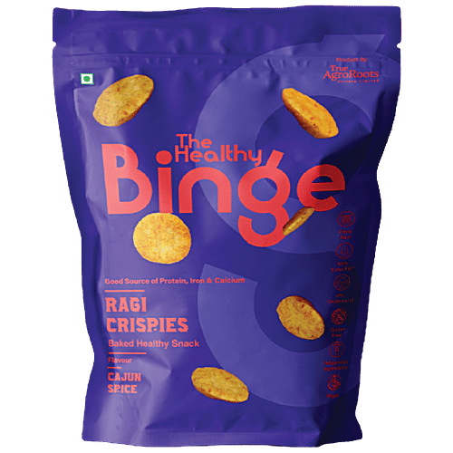 Buy The Healthy Binge Ragi Crispies - Cajun Spice, Baked Healthy Snack ...
